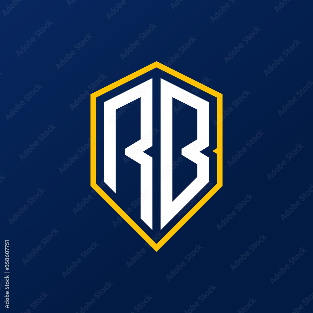 initial RB logo design Stock Vector | Adobe Stock