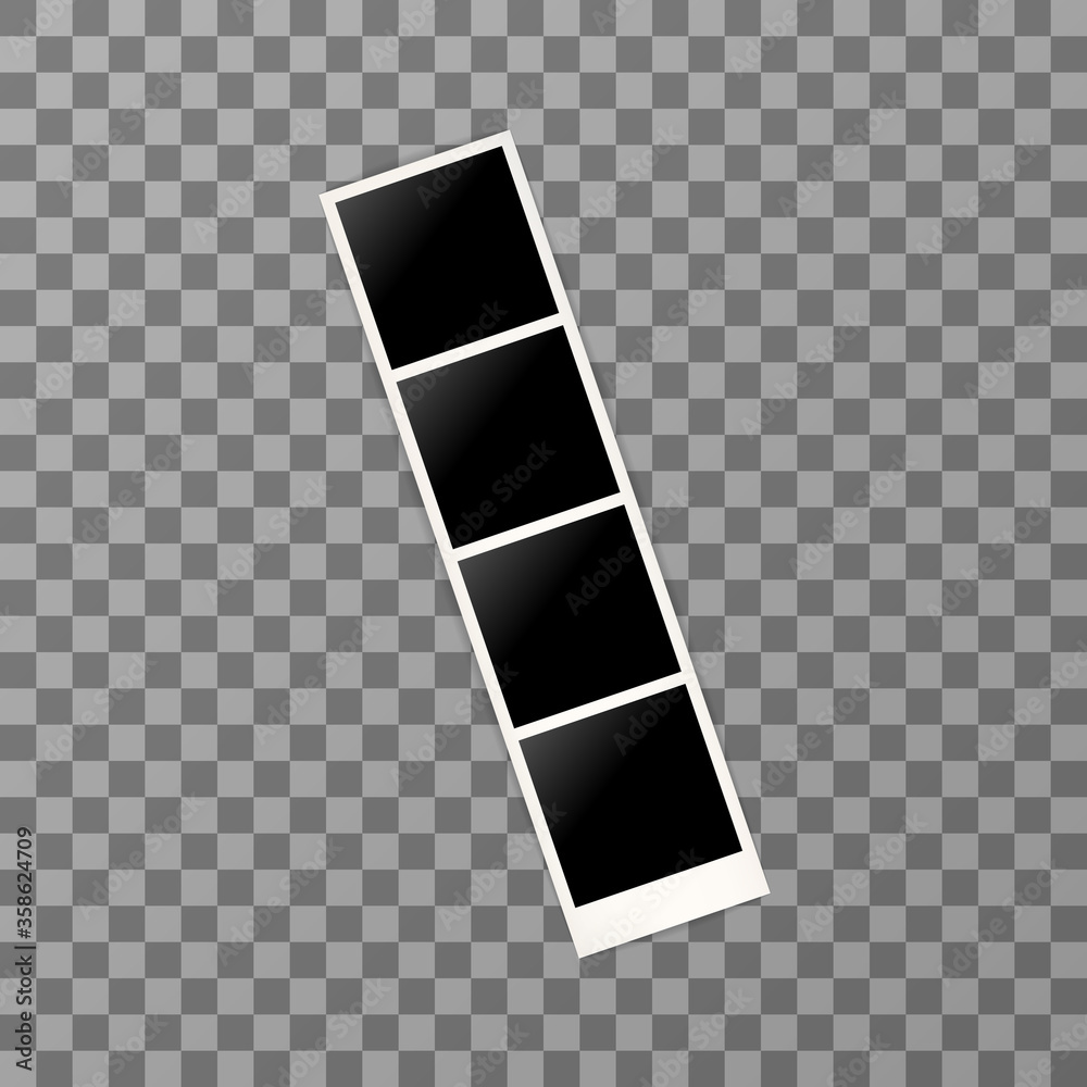 Retro photo frame from photobox with shadow, four pictures from ...