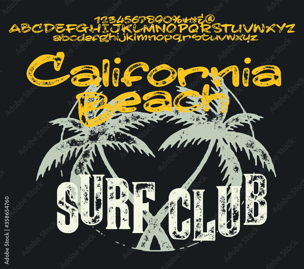 HandMade Surfing Summer Font(Typeface). Custom handwritten surfers ...