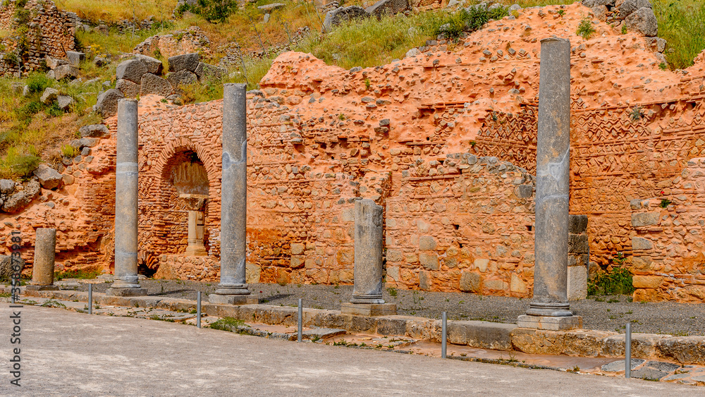 It's Columns in Delphi, an archaeological site in Greece, at the Mount ...