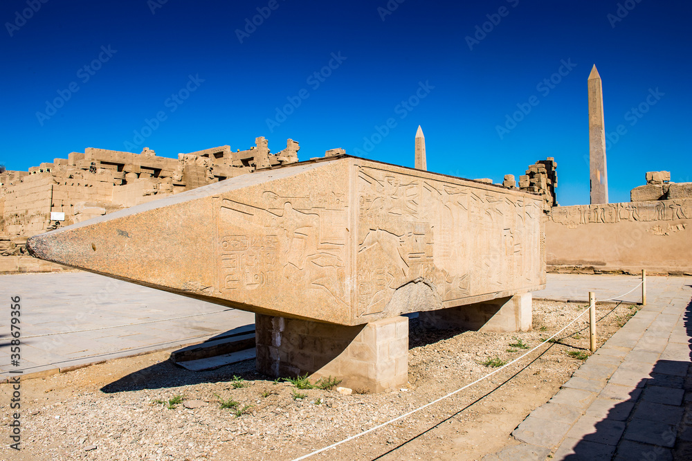 It's Obelisk of the Karnak temple, Luxor, Egypt (Ancient Thebes with ...