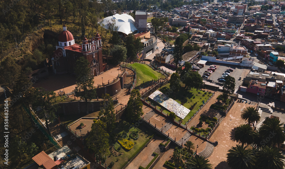 Aerial photography of the magical town of Metepec, State of Mexico ...