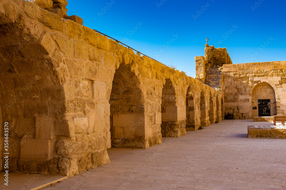 Poster It's Lower court in the Kerak Castle, a large crusader castle in ...