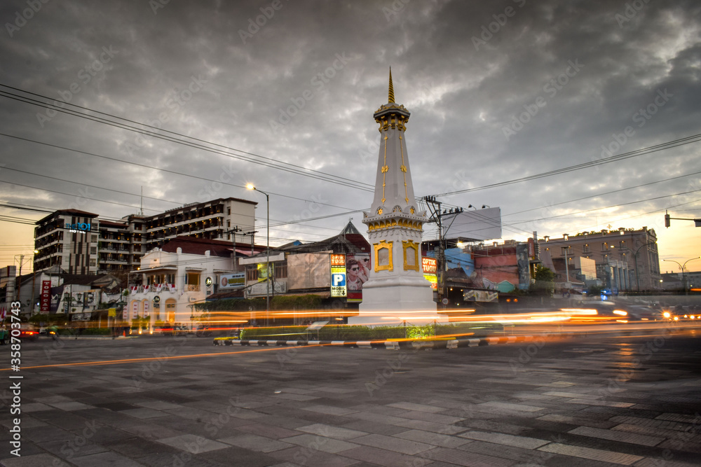 Yogyakarta, Indonesia - August 15th 2019: The view of Tugu Jogja in the ...