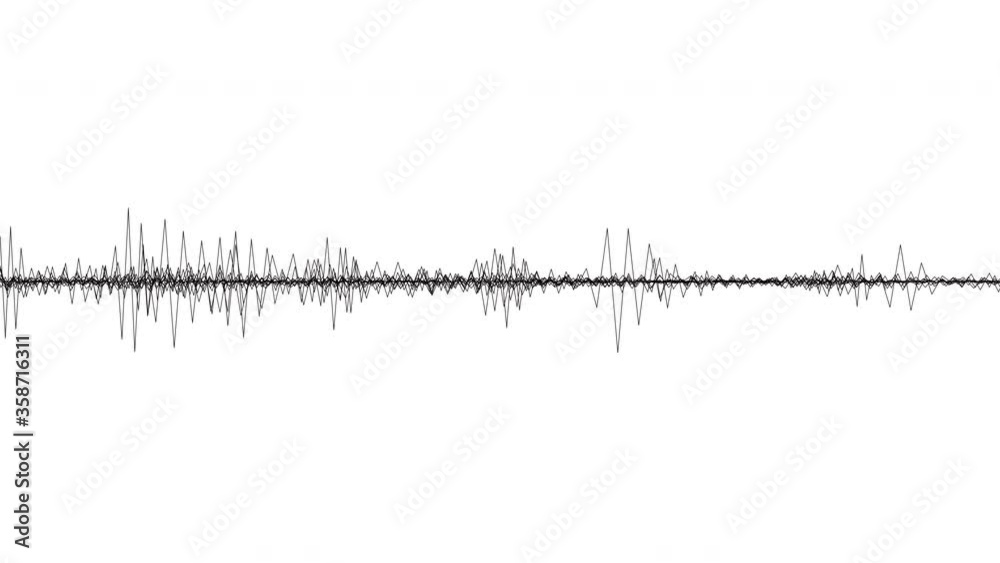 Sound wave isolated on white background. black color digital sound wave ...