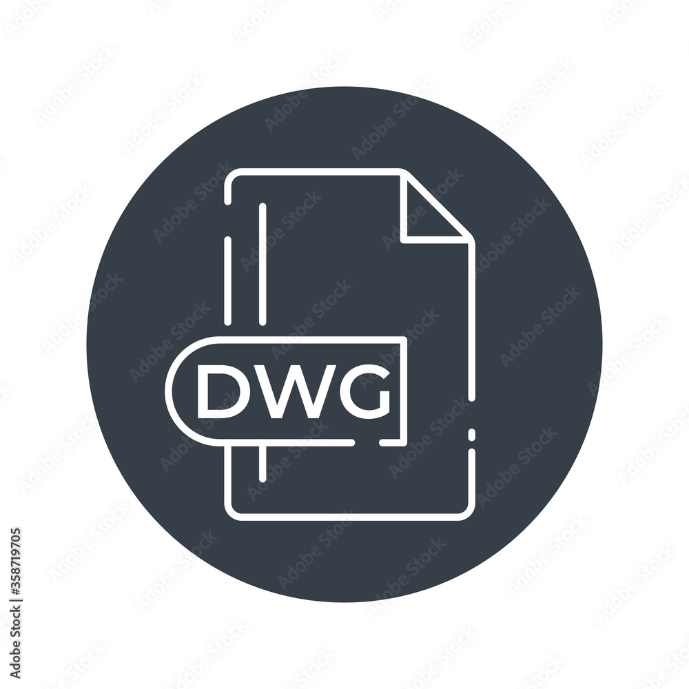 DWG File Format Icon. DWG extension filled icon. Stock Vector | Adobe Stock DWG File Format Icon. DWG extension filled icon. Stock Vector | Adobe Stock