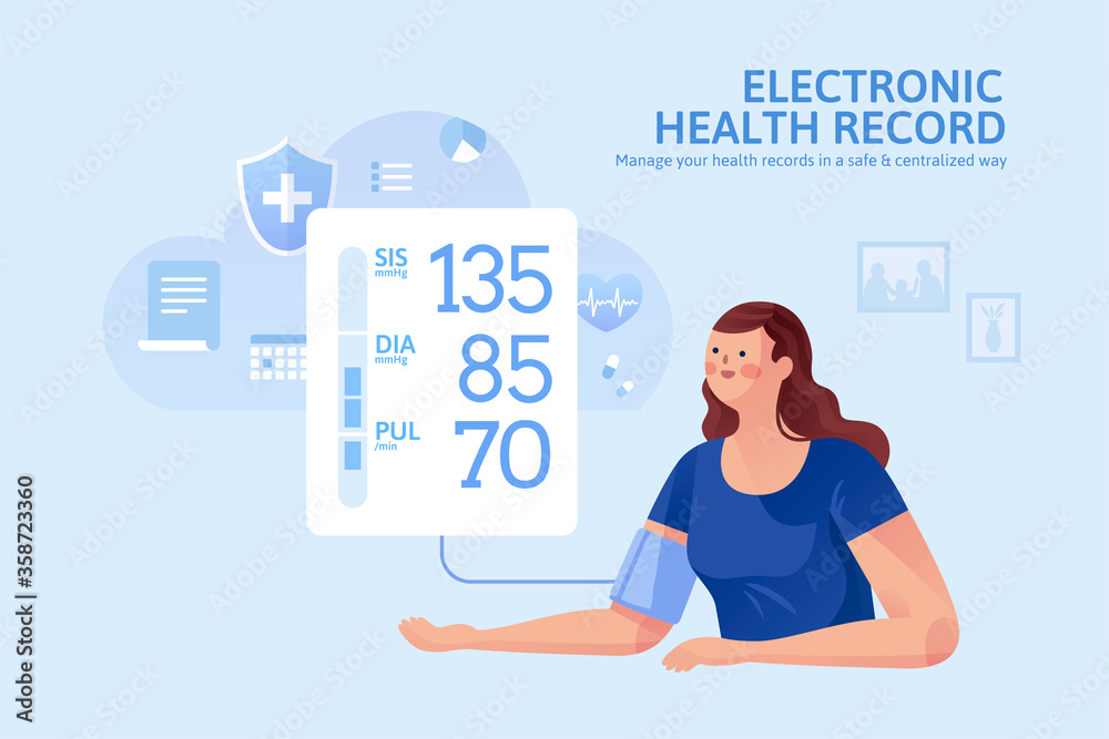 Electronic health record Stock Vector | Adobe Stock