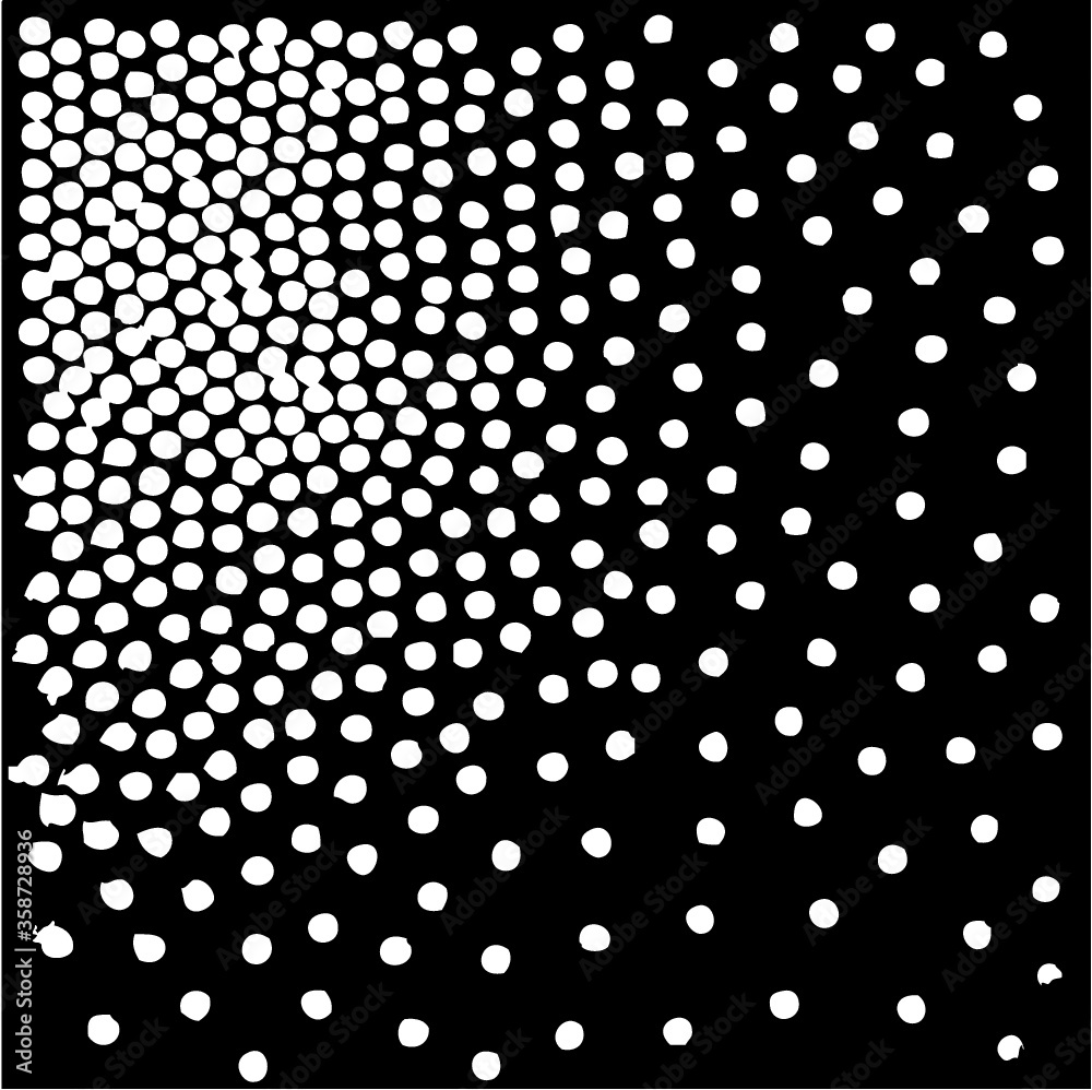 Vector illustration of black and white graphic dots pattern/background ...