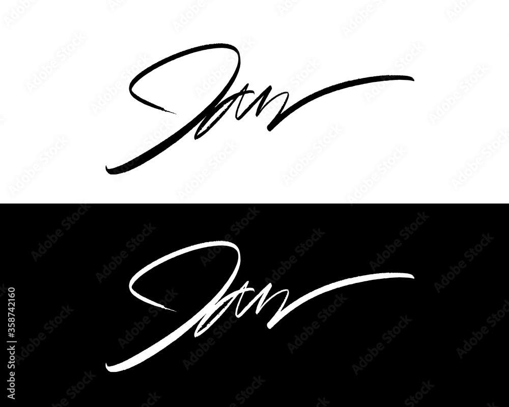 "Jan" hand-written calligraphic inscription in a vector .eps format (10 ...