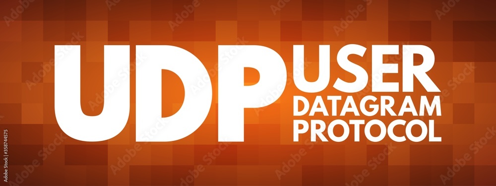UDP - User Datagram Protocol acronym, technology concept background ...