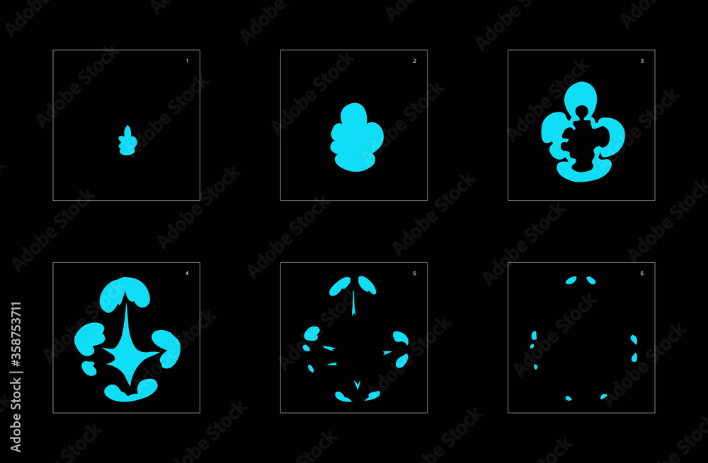 Water explosion effect. Explosion animation effect. Animation sprite ...