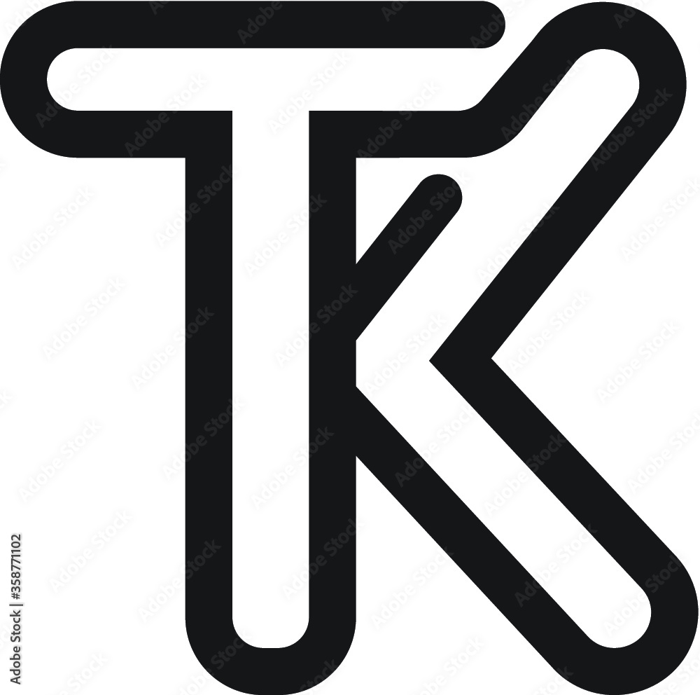 Alphabet letter icon logo TK Stock Vector | Adobe Stock
