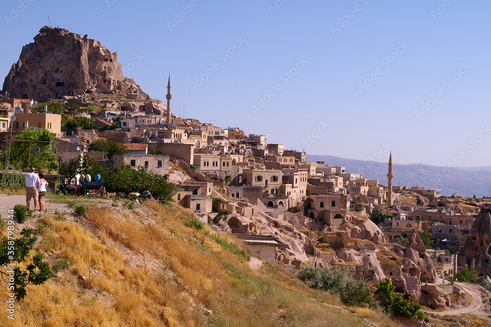 Pigeon valley and Uchisar castle in Cappadocia Stock Photo | Adobe Stock
