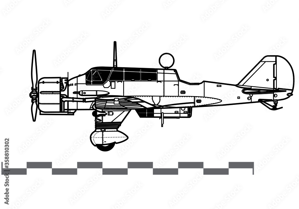 PZL.43 Karas. World War 2 light bomber and reconnaissance aircraft ...