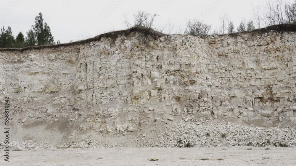 landscape of limestone outcrop with steep slope Stock Video | Adobe Stock