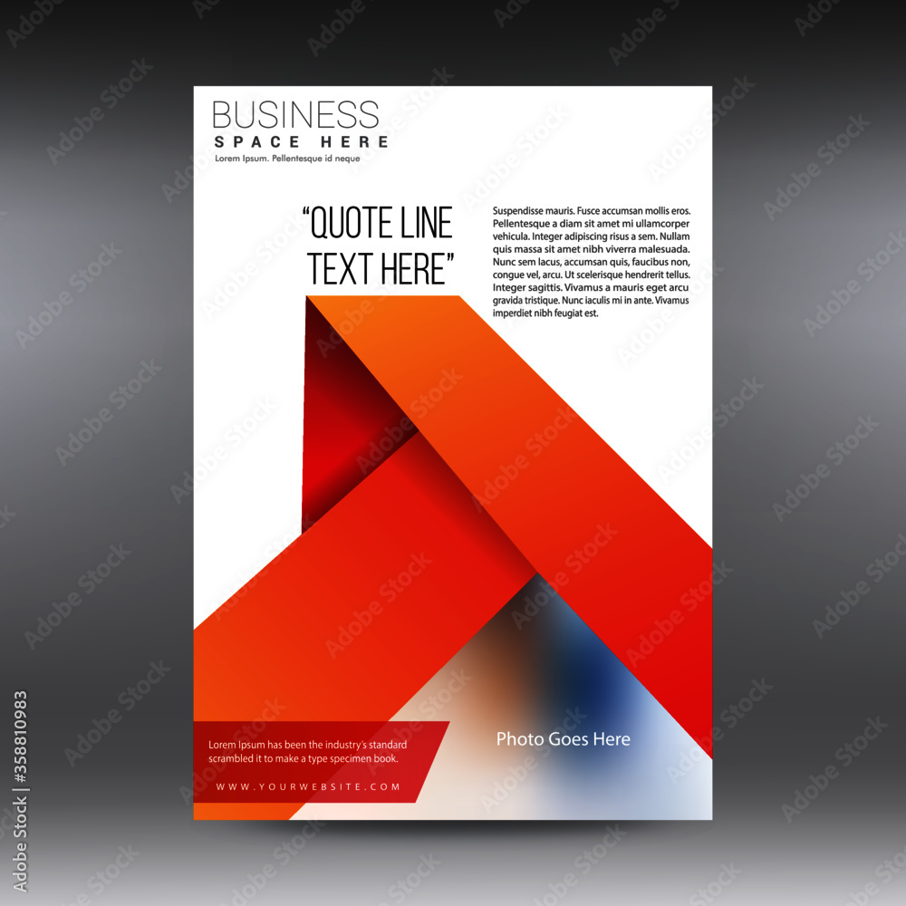 Red Flyer Design Vector Template Stock Vector | Adobe Stock