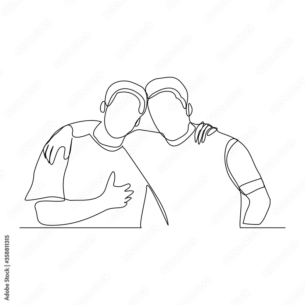 Couple Embrace Drawing