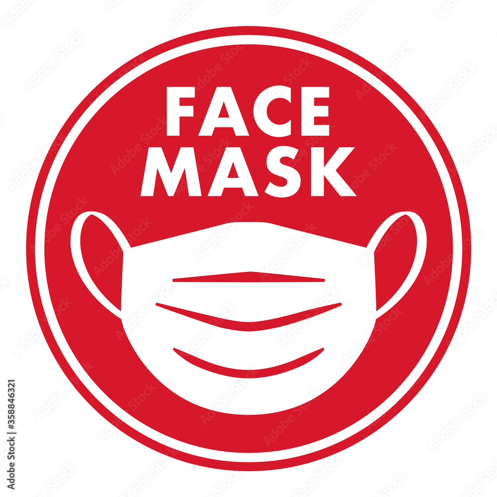 Face Mask Icon | Symbol to Promote the use of Facial Coverings | Safety ...