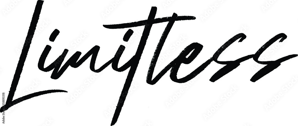 Limitless quote. Modern calligraphy text. Vector hand has drawn ...