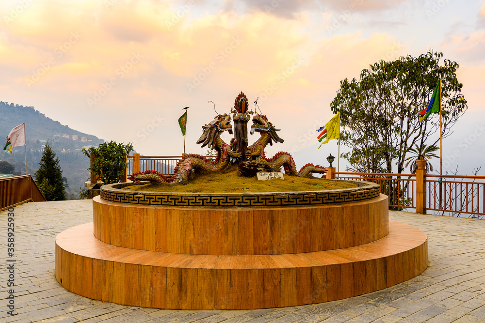 Architecture of Gangtok, the capital and the largest town of the Indian ...