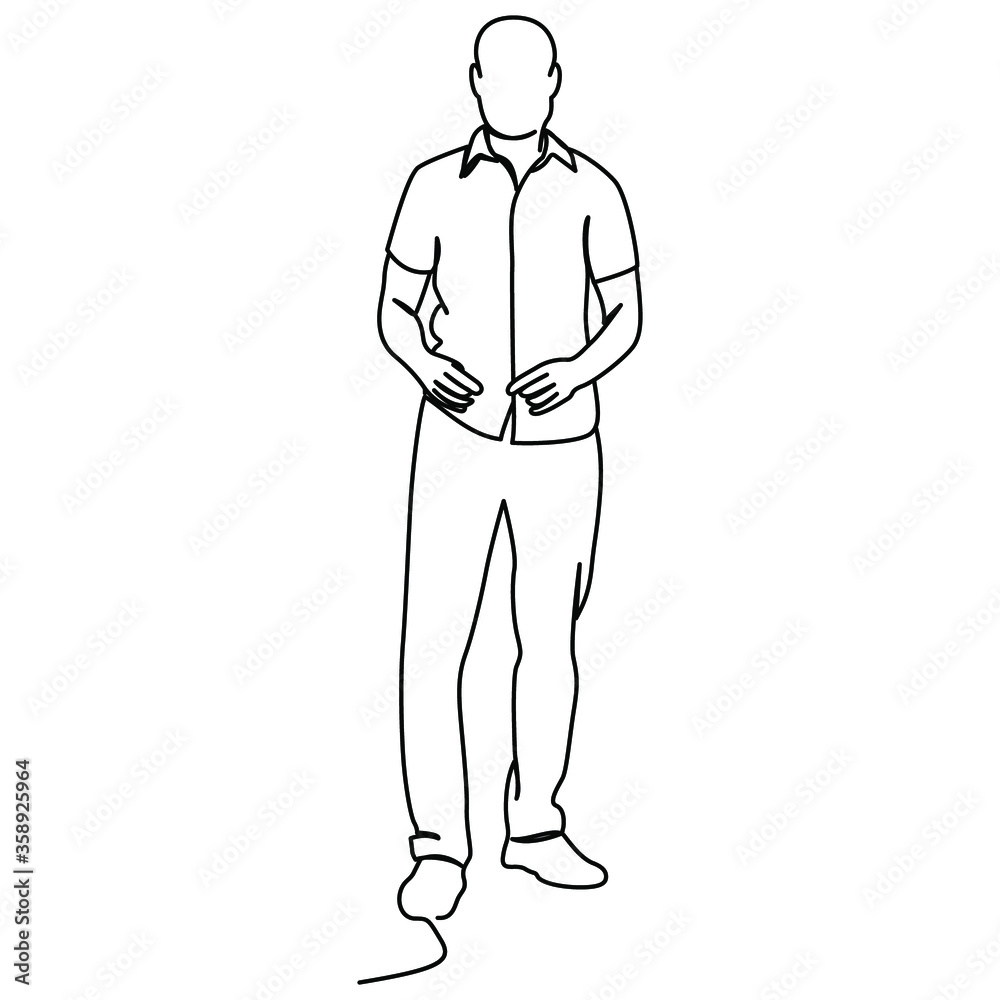 Easy Drawing Of A Person Standing