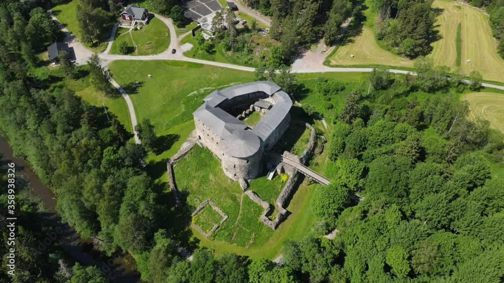 Aerial view to Raseborg Castle (Finnish: Raaseporin linna, Swedish ...