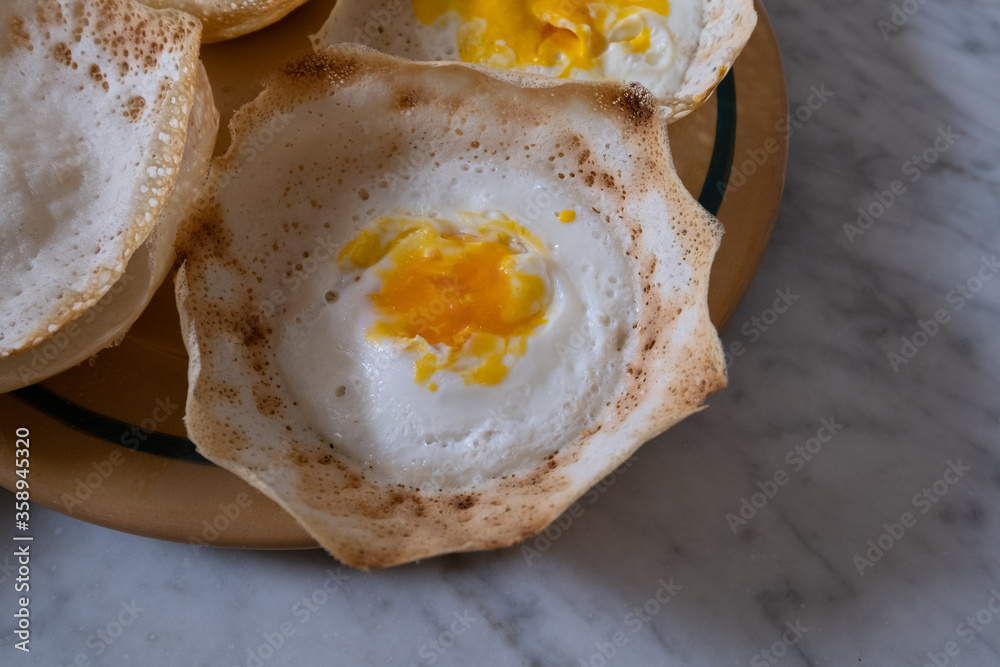 sri lankan egg hopper, bittara aappa Stock Photo | Adobe Stock