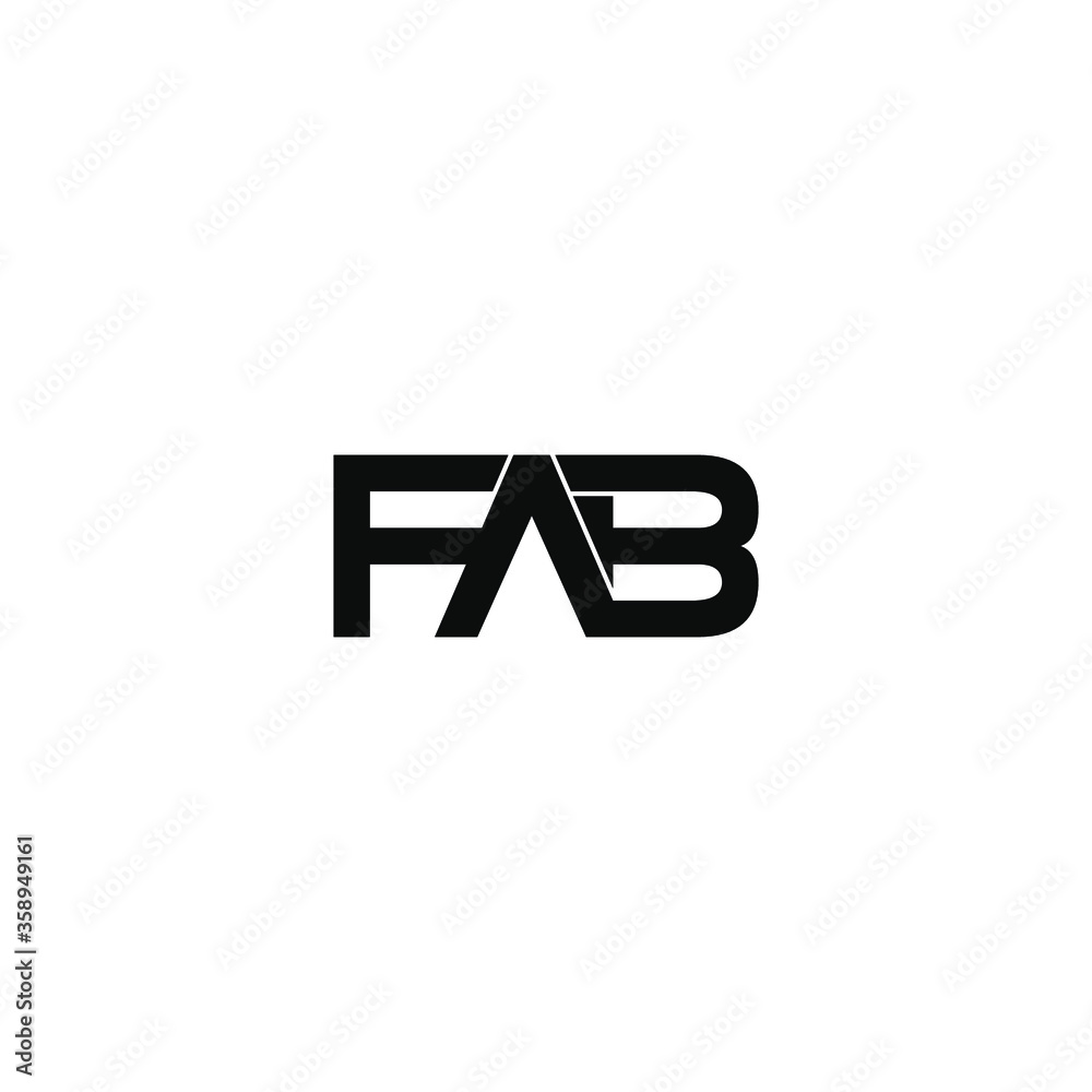 fab letter original monogram logo design Stock Vector | Adobe Stock