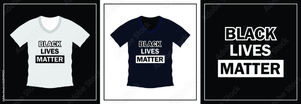 Black lives matter typography t-shirt design. print ready, vector ...