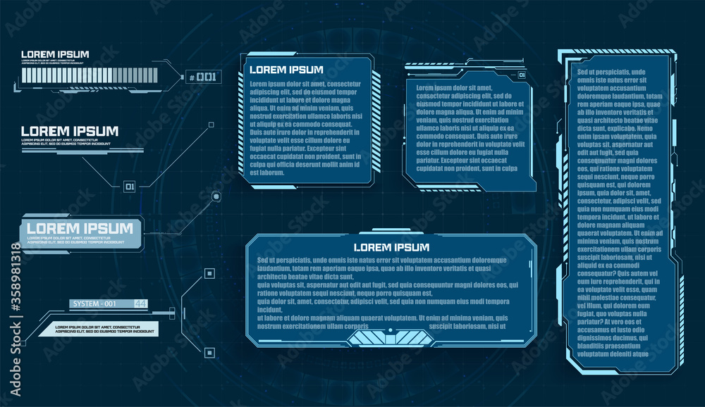Modern interface elements HUD style, UI, GUI. Vector Callout Titles set ...