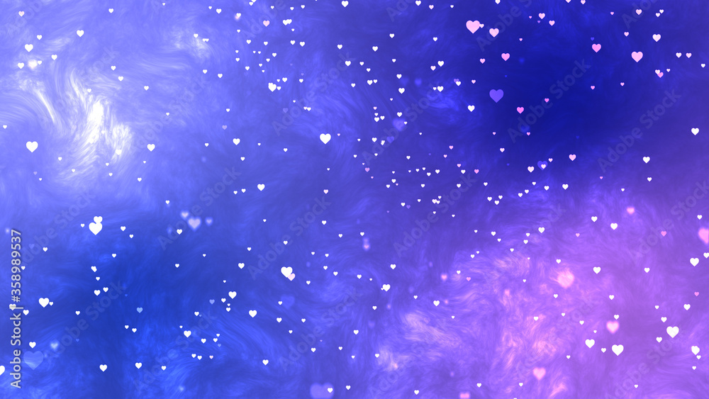 Flying Hearts blue abstract blue background Stock Photo | Adobe Stock