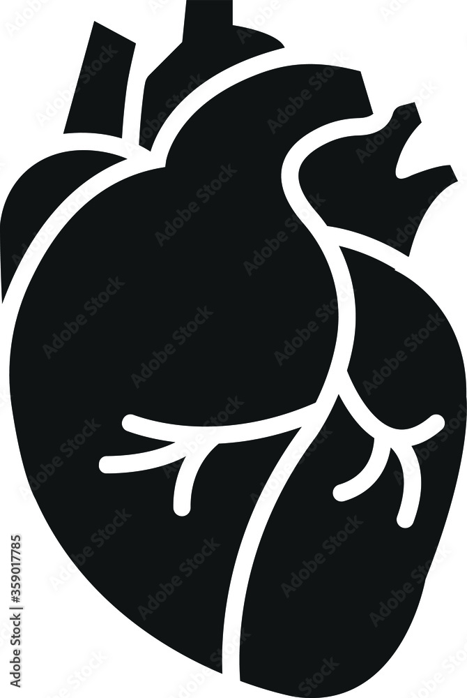 Real human heart organ icon Stock Vector | Adobe Stock
