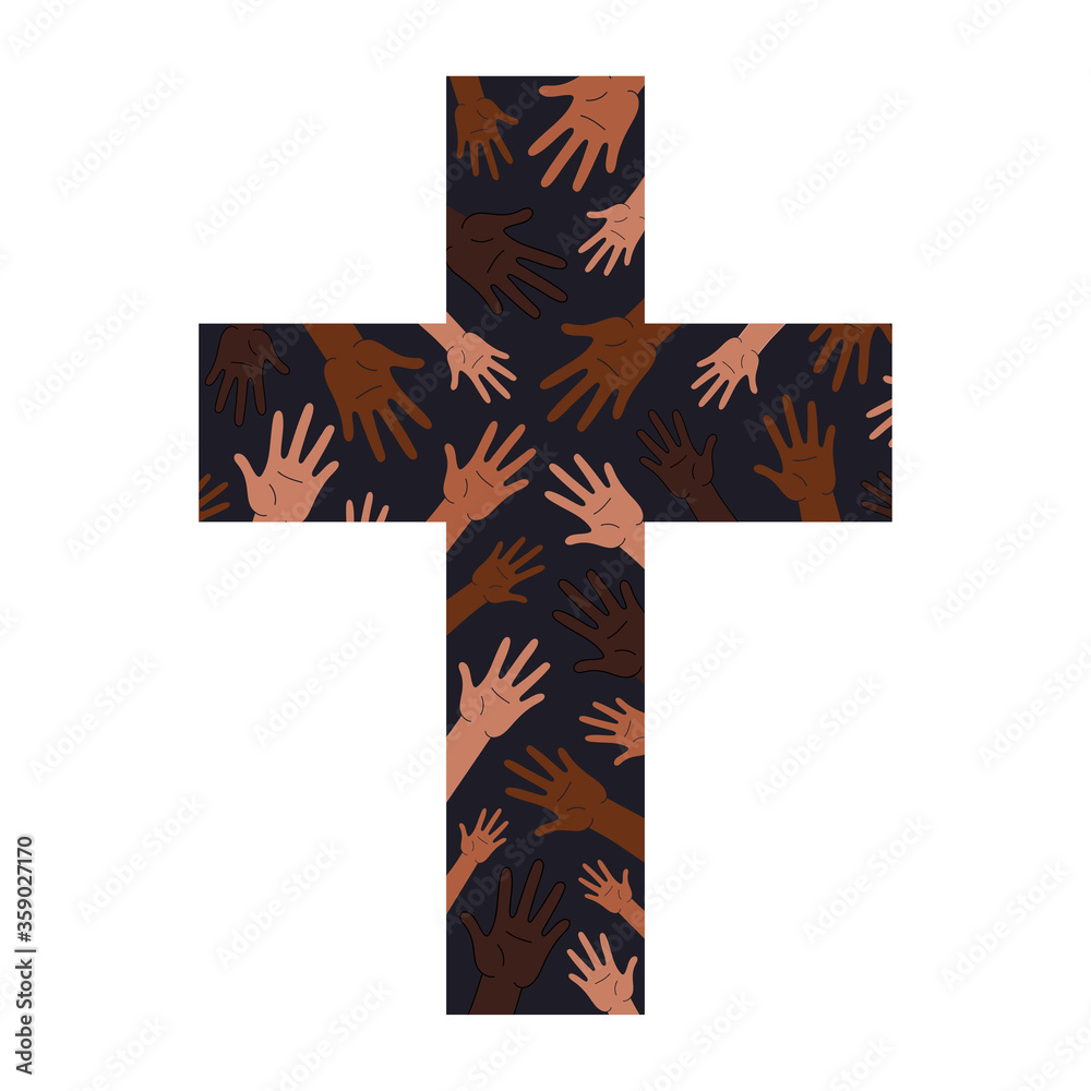 black lives matter poster for social media. Christian unity cross ...