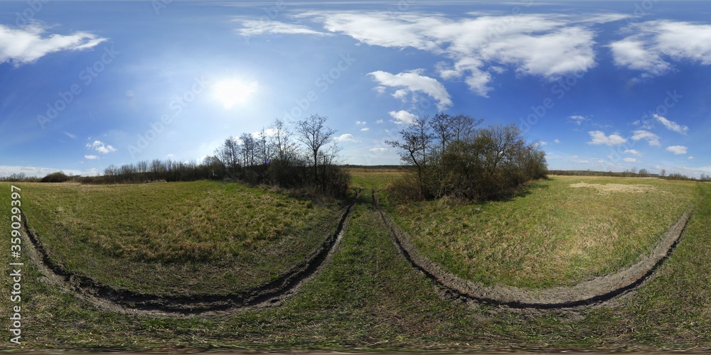Early Spring Countryside HDRI Panorama Stock Photo | Adobe Stock