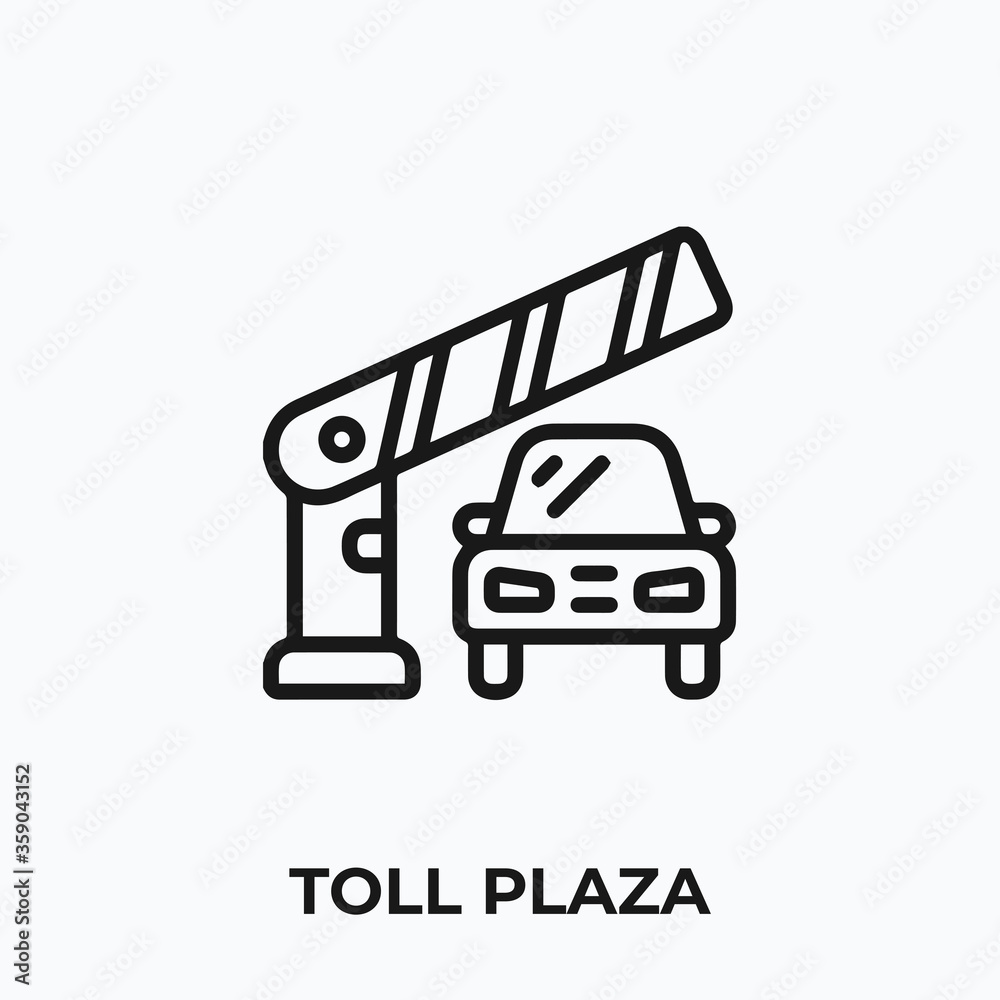toll plaza icon vector. toll plaza sign symbol. Stock Vector | Adobe Stock