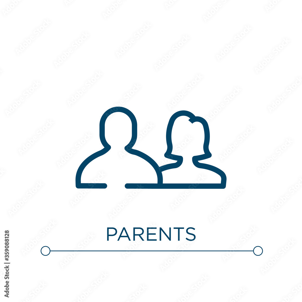 Parents icon. Linear vector illustration. Outline parents icon vector ...