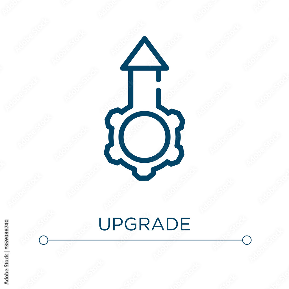 Upgrade icon. Linear vector illustration. Outline upgrade icon vector ...