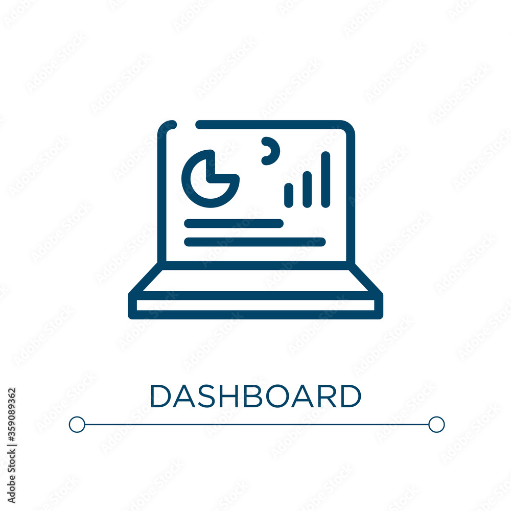 Dashboard icon. Linear vector illustration. Outline dashboard icon ...