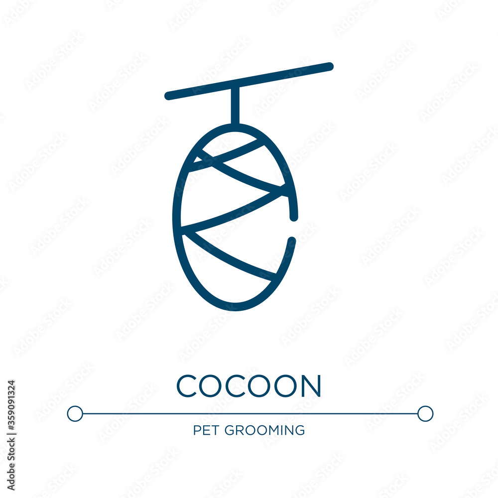 Cocoon icon. Linear vector illustration from insects collection ...