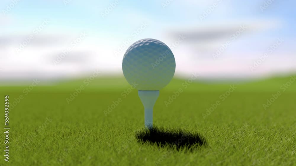 Golf. Animation of golf ball falling into a hole Stock Video | Adobe Stock