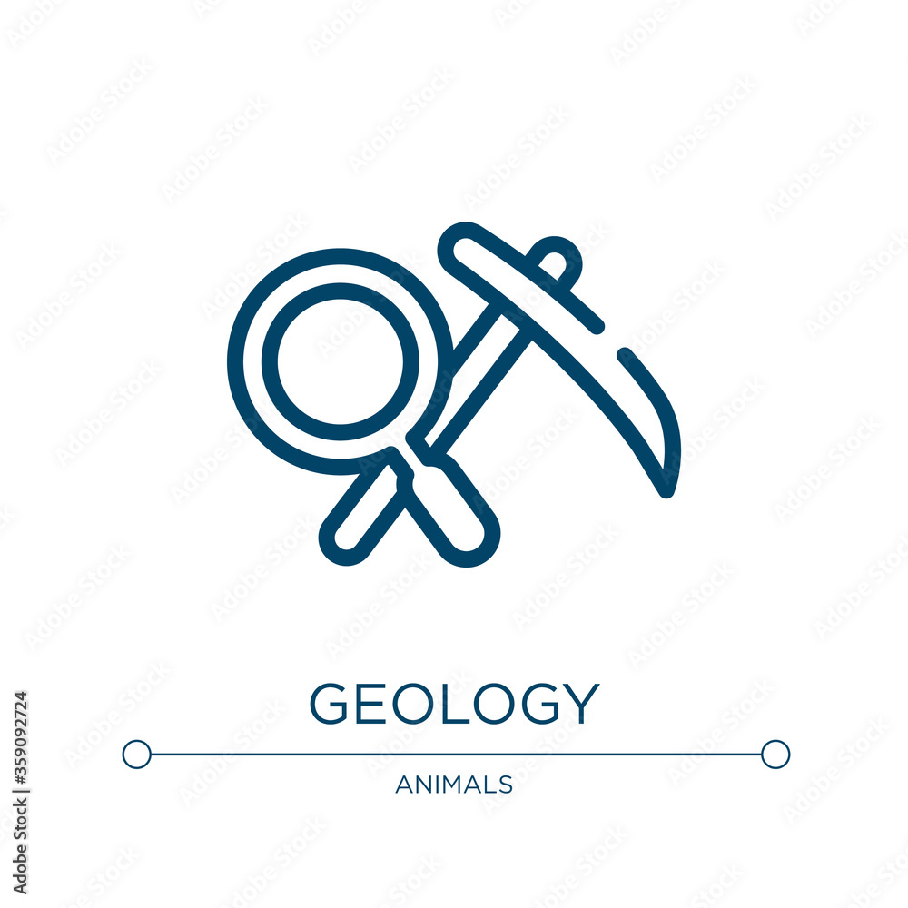 Geology icon. Linear vector illustration from nature collection ...