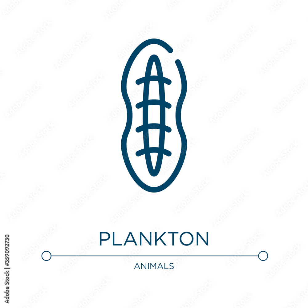 Plankton icon. Linear vector illustration from nature collection ...