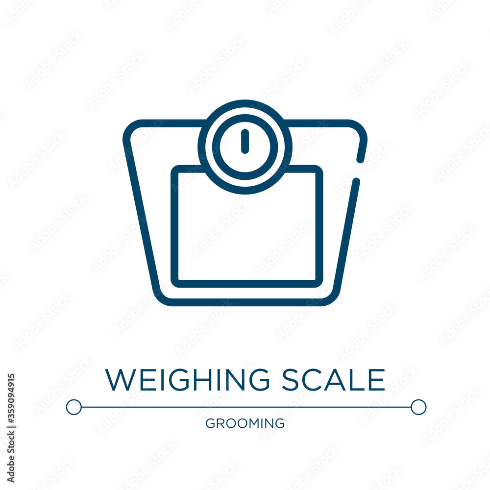 Weighing scale icon. Linear vector illustration from pretty collection ...