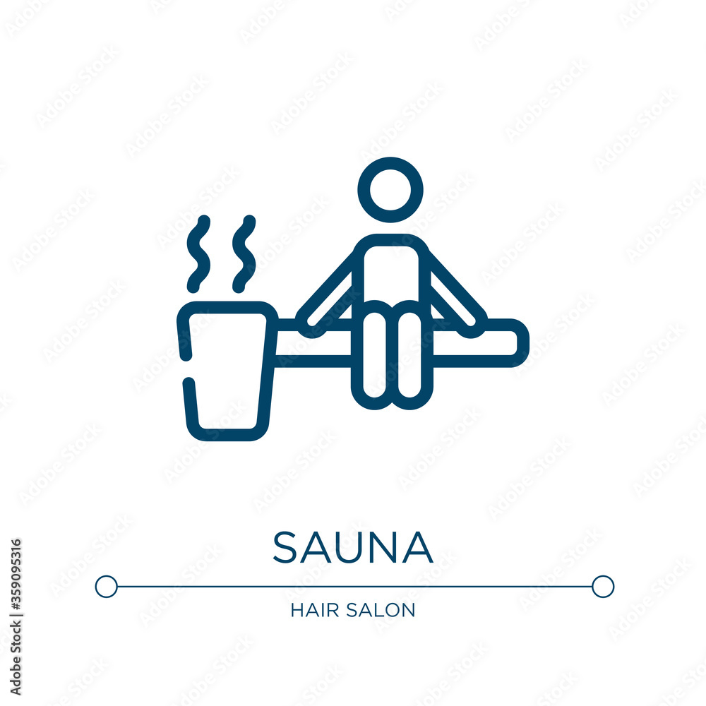 Sauna icon. Linear vector illustration from sauna collection. Outline ...