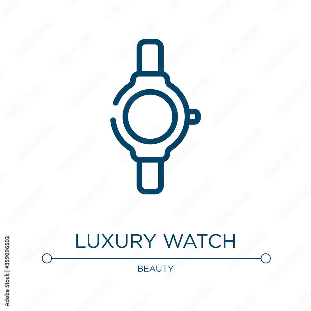 Luxury watch icon. Linear vector illustration from beautiful collection ...