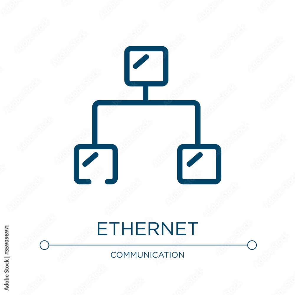 Ethernet Icon Linear Vector Illustration From Internet Of Things Collection Outline Ethernet