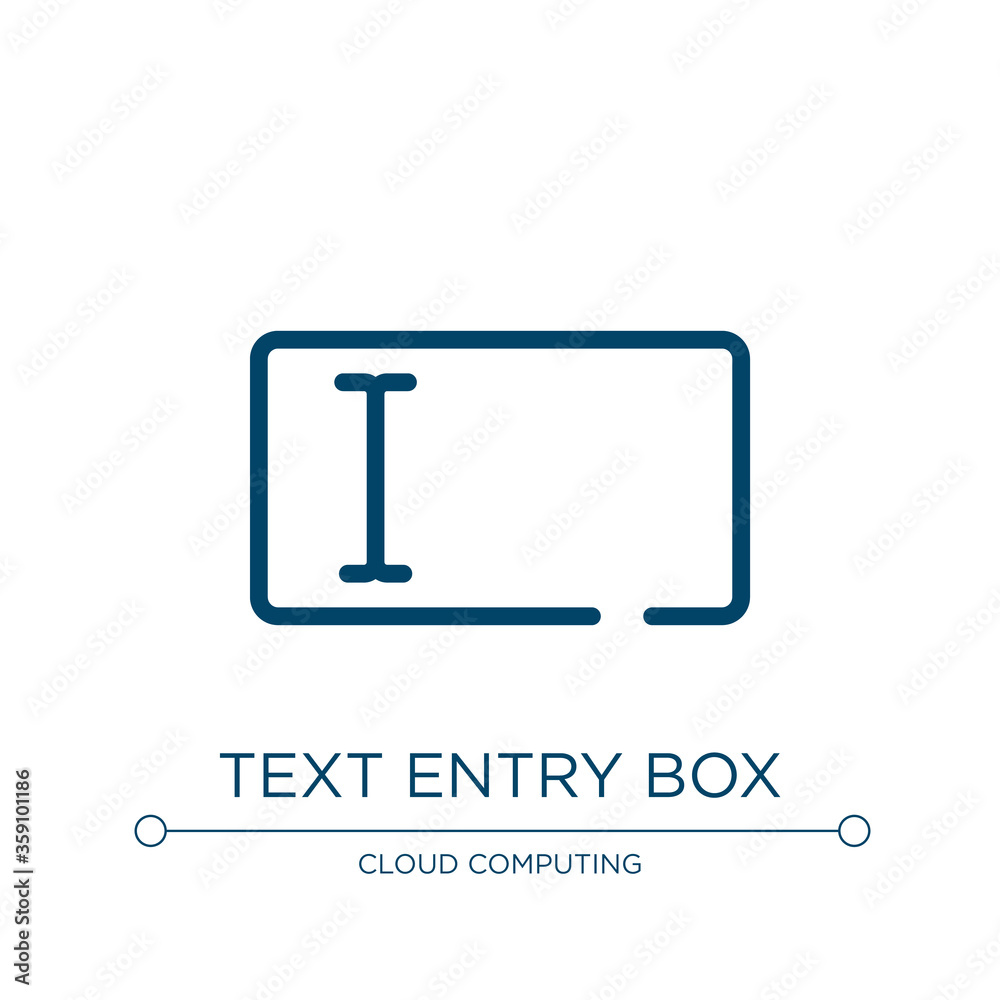 Text entry box icon. Linear vector illustration from cursors and ...
