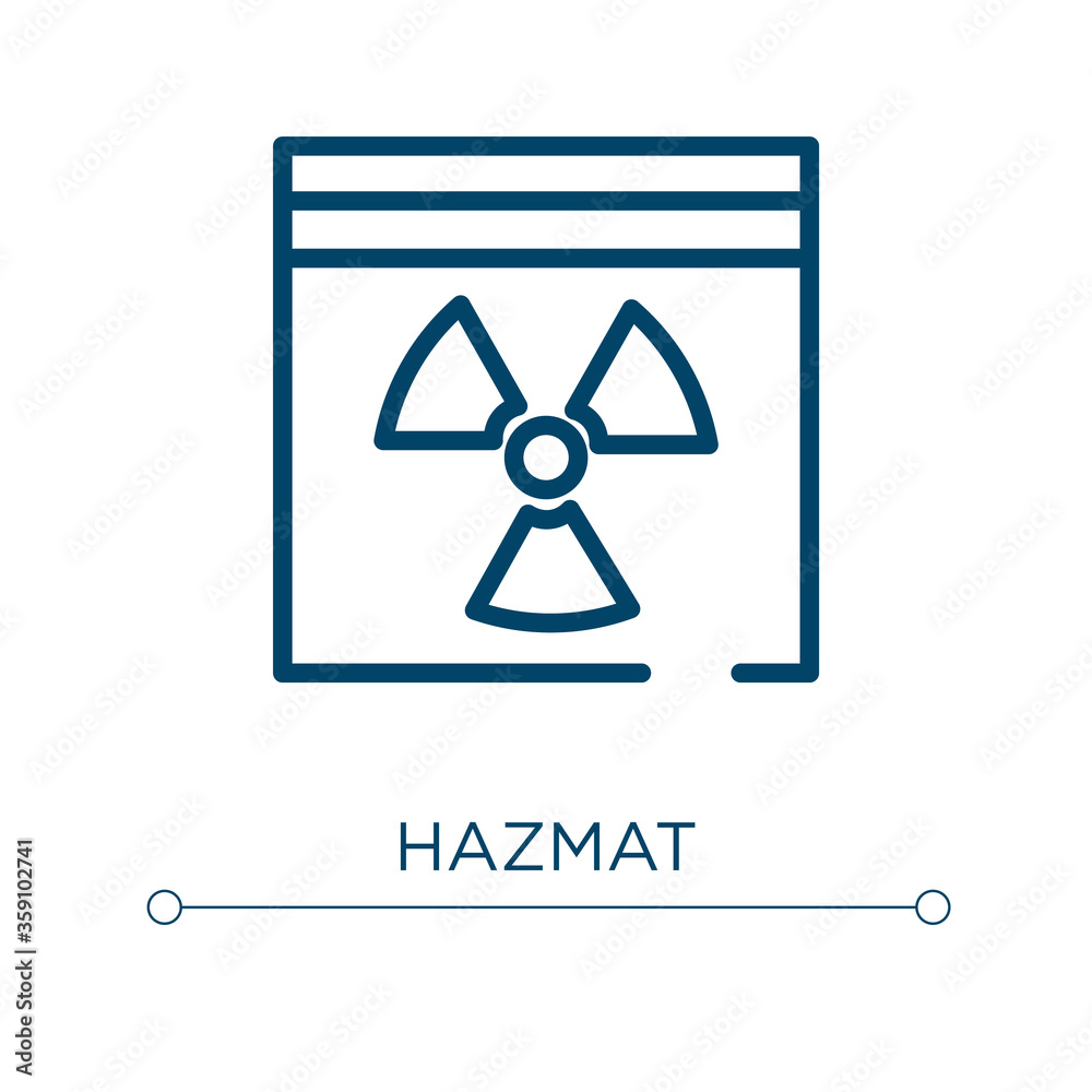 Hazmat icon. Linear vector illustration. Outline hazmat icon vector ...