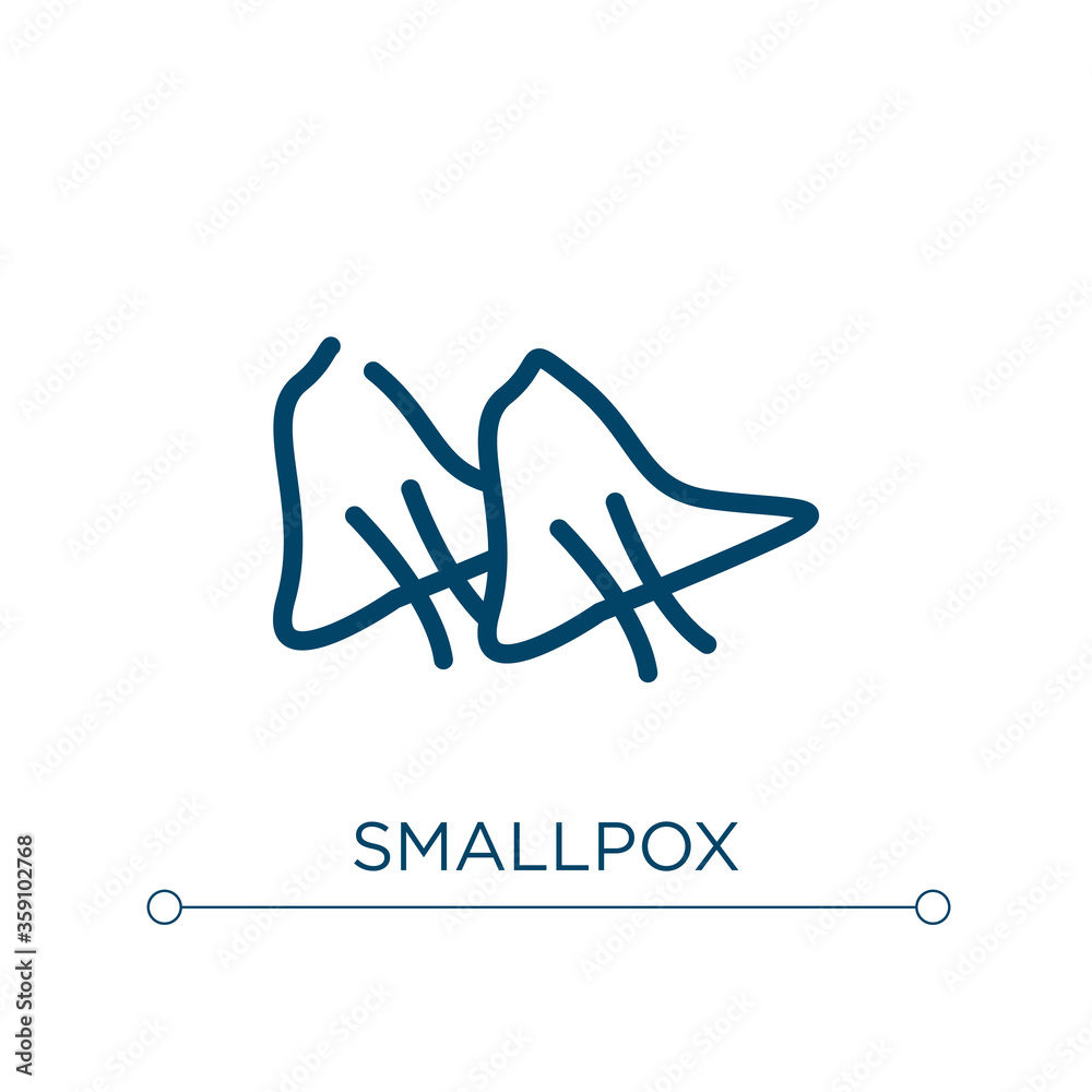 Smallpox icon. Linear vector illustration. Outline smallpox icon vector ...