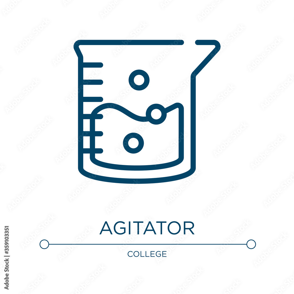 Agitator icon. Linear vector illustration from laboratory collection ...